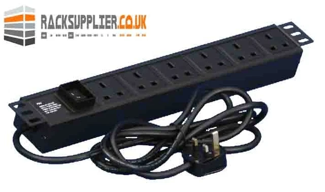 HORIZONTAL 1U 6 Way Rack Mount Power Distribution Unit 3.0m EUR 32,79 ...