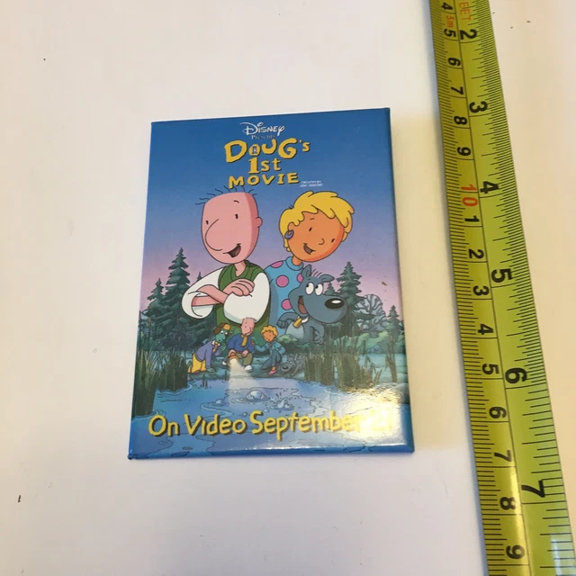 COLLECTIBLE DISNEY’S DOUG’S 1ST MOVIE VHS VIDEO MOVIE BUTTON BADGE PIN ...
