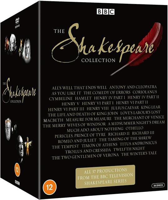 THE COMPLETE SHAKESPEARE COLLECTION BBC DVD BOXSET 38 DISC NEW & SEALED Region 4 £121.33 ...