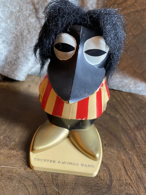 TRUSTEE SAVINGS BANK TSB Money Box Tivvy Crow Gonk Moneybox Piggy Bank ...