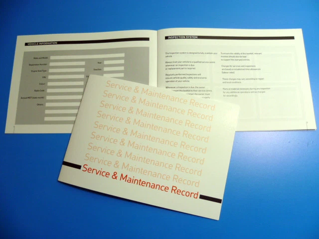 SMART SERVICE BOOK New Unstamped History Maintenance Record - Free ...