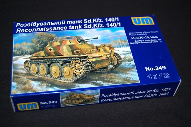 UM MODELS 1/72 Scale Sd.Kfz.140/1 Reconnaissance Tank Model Kit £9.54 ...
