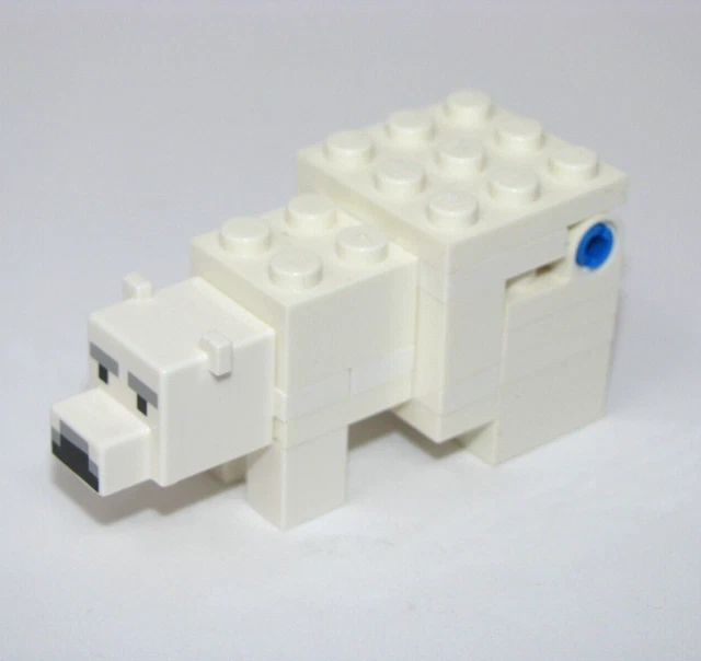 LEGO MINECRAFT POLAR Bear Well Played Arctic Animal minebear02 $13.26 ...