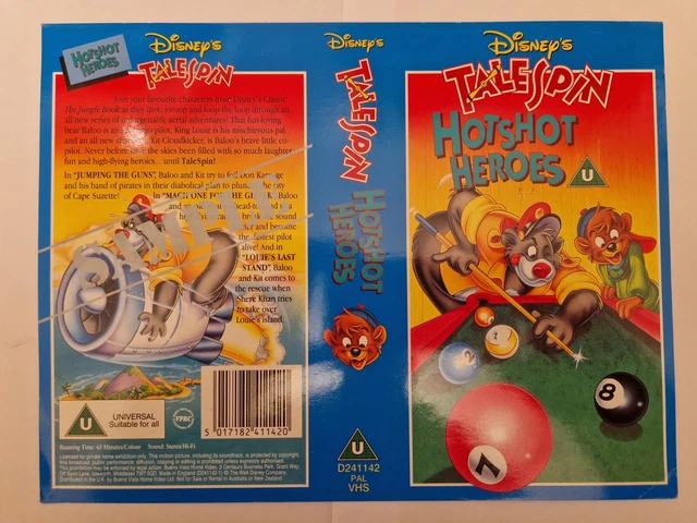 TALESPIN - HOTSHOT Heroes - Disney - Promo Sample Video Sleeve/Cover # ...