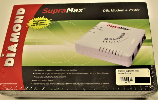 NEW DIAMOND SUPRAMAX DSL Modem and Router $25.00 - PicClick