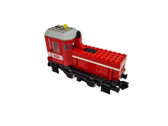 LEGO® TRAIN 9V chemin de fer voie ferrée 4563 locomotive de fret rouge ...