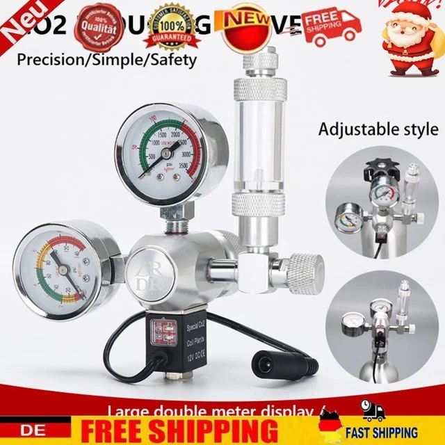 DIY CO2 REGULATOR Dual Display CO2 Control System Bubble Meter Kits for Aquarium EUR 39,49 ...
