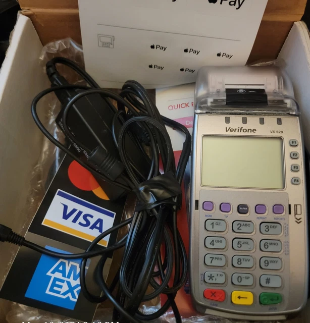 VERIFONE VX520 DUAL Comm Credit Card Machine 100%works Needs Nothing ...