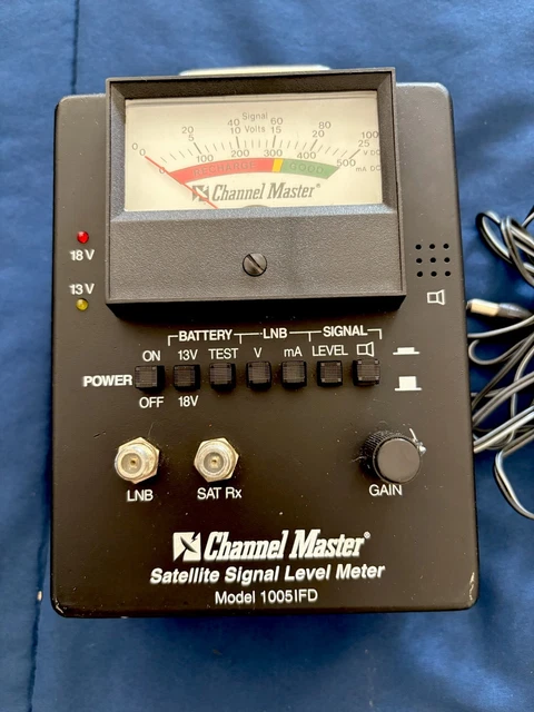 CHANNEL MASTER SATELLITE Signal Level Meter Model 1005IFD Tested And ...