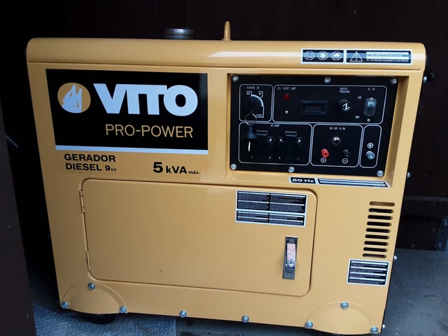 VITO 5KVA SILENT Diesel Stromerzeuger, Generator, AVR, E-Start EUR 1. ...