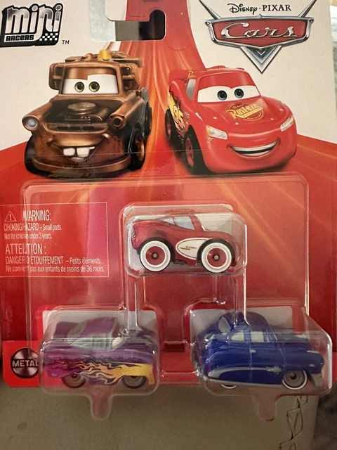 DISNEY PIXAR CARS Mini Racers - 3 Pack. Crusin’ Lmq, Ramone & Doc ...
