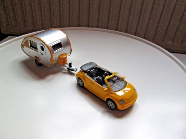 SIKU VW BEETLE CABRIO mit TABBERT WOHNWAGEN 1629 sehr selten EUR 5,90 - PicClick DE