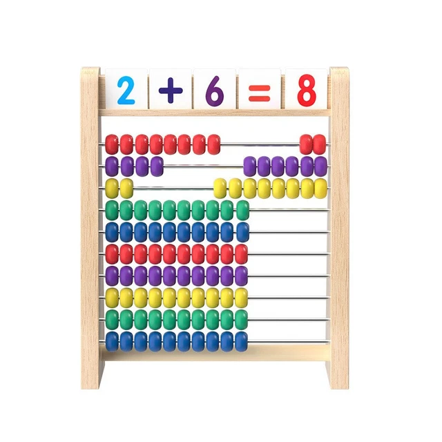 WOODEN MONTESSORI MATH Counting Frame For Kindergarten Learning And ...