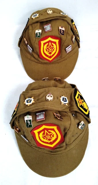VINTAGE SOVIET UNION Military Caps x 2 with Badges - HB6 £50.00 ...