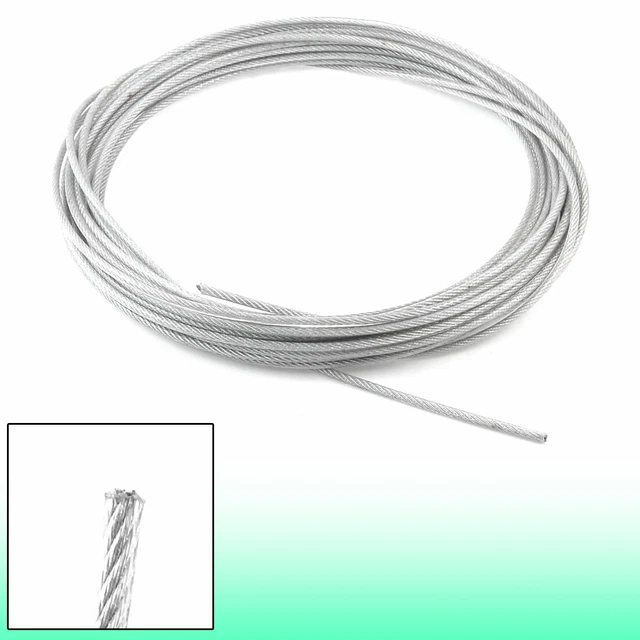 GRINDING MACHINE GRINDER 10m x 3mm PVC Coated Stainless Steel Wire Rope ...