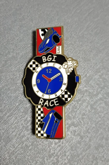 PIN'S RARE MONTRE Watch Or Race Ferrari Bleue Michelin Creation Qualite Arthus! EUR 12,90 ...