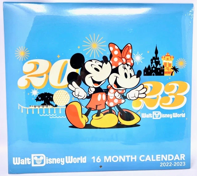 NEW WALT DISNEY World 2022-2023 Mickey Minnie Four Parks 16 Month ...