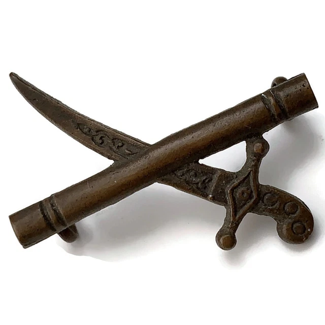 BRITISH GENERALS RANK Crossed Sword & Baton Insignia Epaulette Pip ...