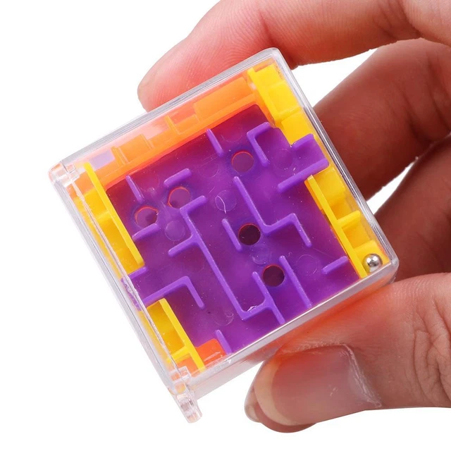 3D MAZE CUBE Lightweight Transparent Rolling Ball Cube Toy for Kids ...
