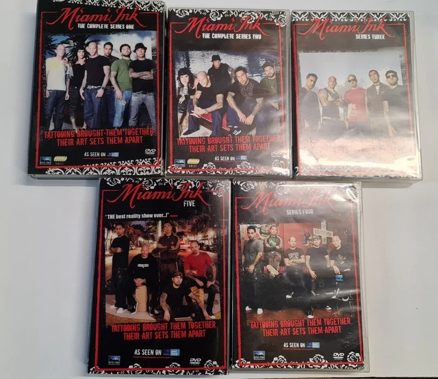 MIAMI INK COMPLETE Series 1-5 One Two Three Four Five DVD boxsets 1 2 3 ...