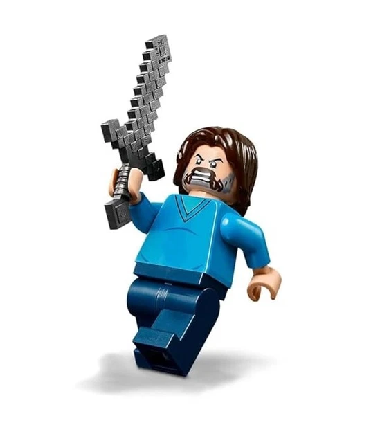 LEGO A MINECRAFT Movie - Steve Minifigure with Sword - From set 21272 £ ...