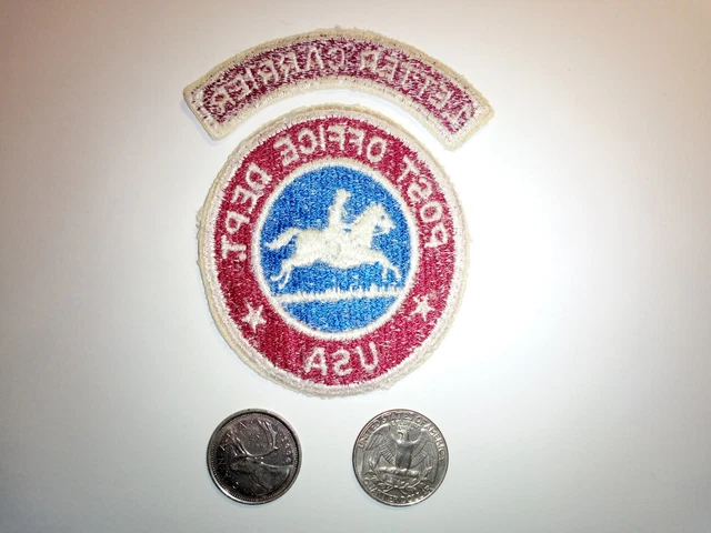 VINTAGE USPS POST Office Dept. Letter Carrier USA Uniform Set Patches ...