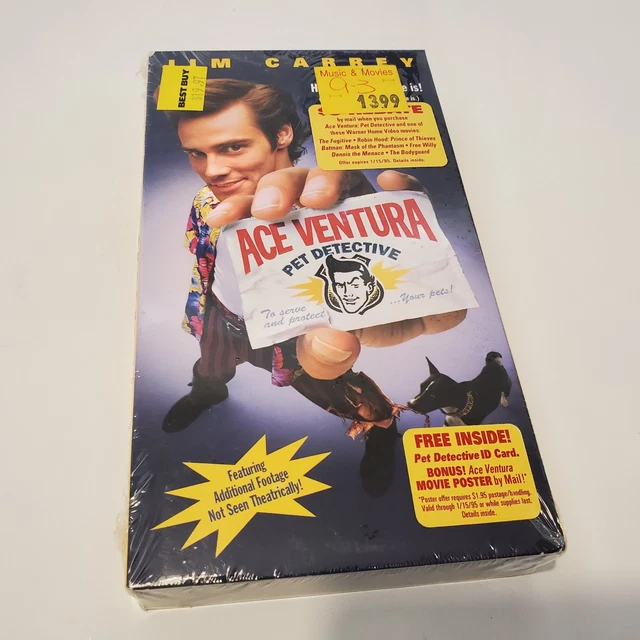 NEW ACE VENTURA Pet Detective VHS Movie Sealed 1994 Jim Carry NFL ...