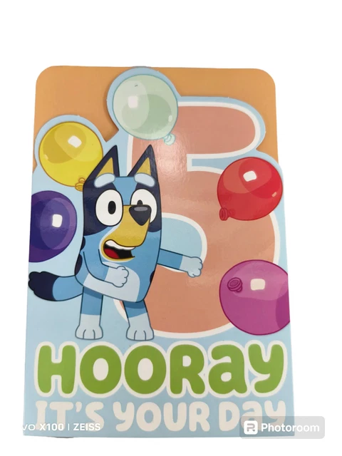 BLUEY 5TH BIRTHDAY Card $5.99 - PicClick AU
