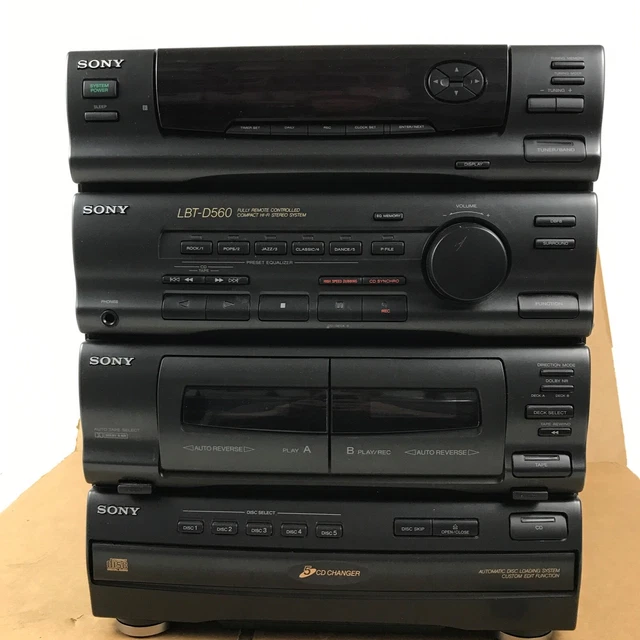 SONY VINTAGE STEREO System LBT-D560 Compact Disc Deck Receiver HCD-D560 ...