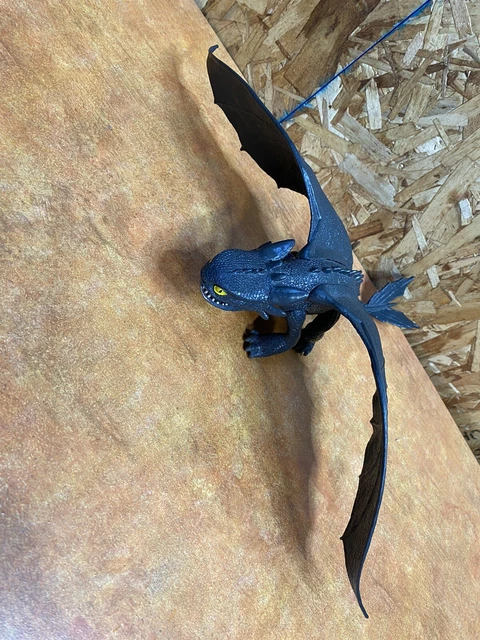 HOW TO TRAIN Your Dragon Night Fury Toothless 2012 DWA PVC Figure 12" L ...