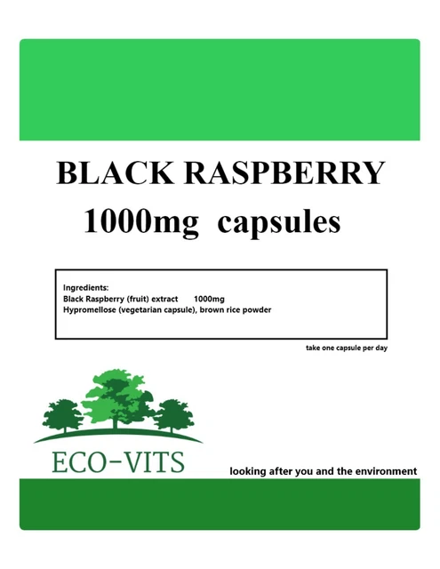ECO-VITS BLACK RASPBERRY 1000mg High Strength Capsules - Blood pressure ...
