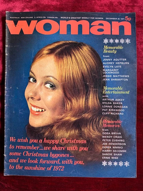 VINTAGE WOMAN MAG 25-Dec-1971 Jenny Agutter Jean Shrimpton Pantomime ...