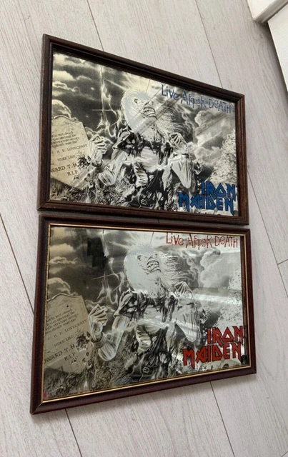 VINTAGE IRON MAIDEN Collectible Bar / Pub Mirrors Picture Frame Live ...