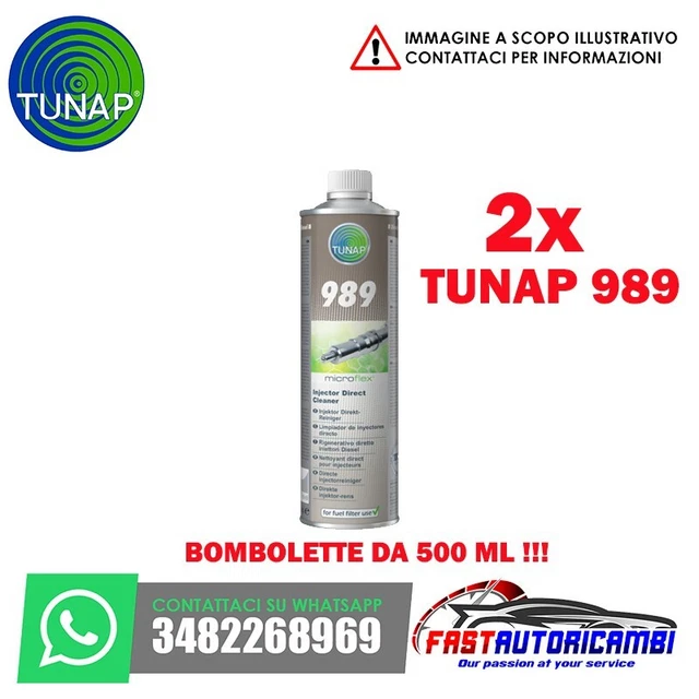 2X TUNAP 989 500 ML+500ml Additivo Gasolio Pulitore Per Tutti i Motori ...