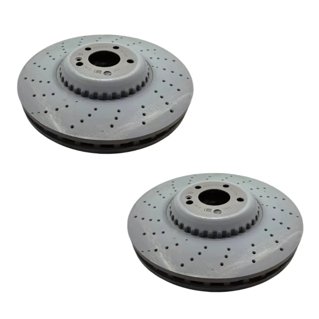 MERCEDES-BENZ GENUINE AMG Brake Discs Pair Front Vented For S-Class ...