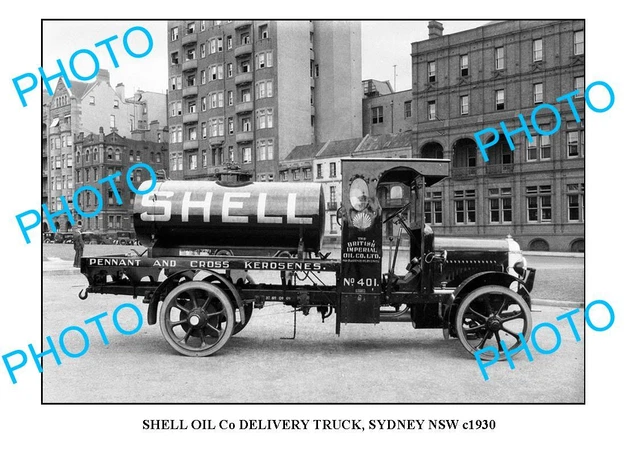 OLD LARGE PHOTO OF SHELL OIL Co TRUCK c1930 SYDNEY EUR 6,76 - PicClick FR