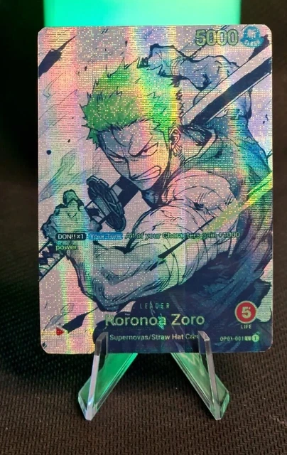 ONE PIECE TCG Roronoa Zoro Ashura Custom Parallel Leader OP 01 £20.50 ...