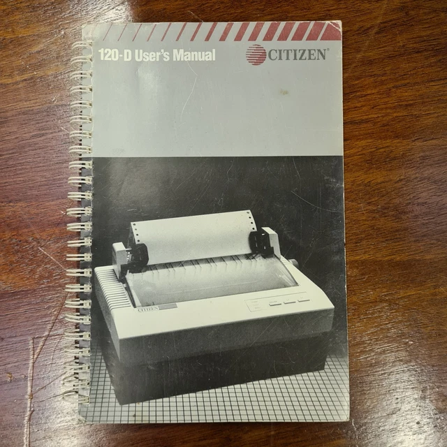CITIZEN 120-D, DOT Matrix Printer User Manual, 1987 £8.00 - PicClick UK