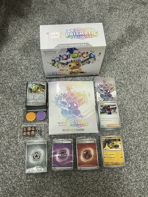 POKEMON SCARLET & Prismatic Evolutions Box Including 35 Holo Cards And ...