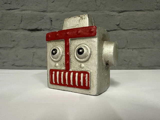 RARE VINTAGE HUBLEY Robot Head Money Box Cast Iron £59.99 - PicClick UK