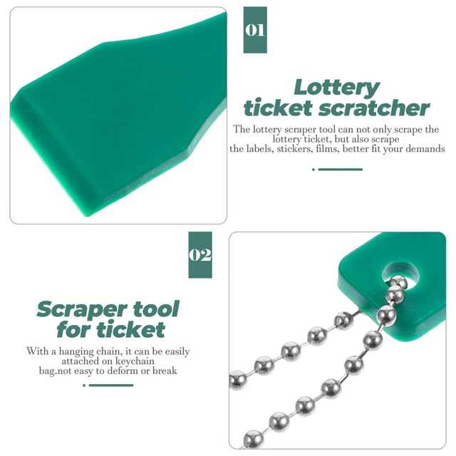 20 PCS SCRAPPER Scratch Tool Ticket Scraper Multi-purpose £10.89 ...