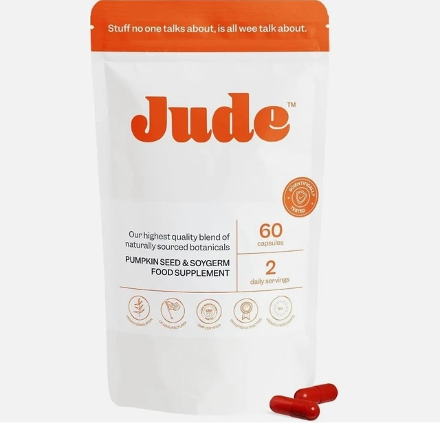 JUDE BLADDER HEALTH Tablets (Dragons' Den) Science-Backed Supplement ...
