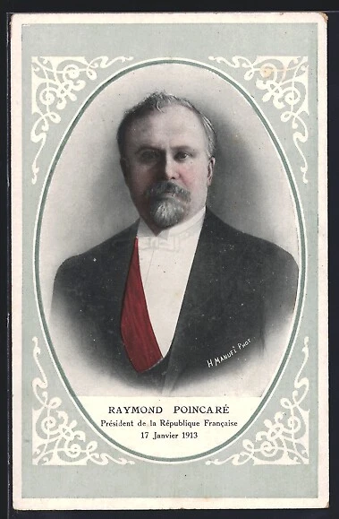 PHOTO-CPA HENRI MANUEL: Portrait de von Raymond Poincaré 1915 EUR 7,00 ...
