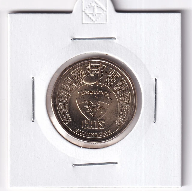 AUSTRALIAN: 2024 $1 Afl Team Geelong Cats Unc Coin In 2X2 Holder ...