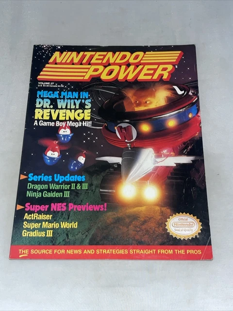 NINTENDO POWER VOLUME #27 Mega Man Dr. Wily's Revenge with Star Wars ...