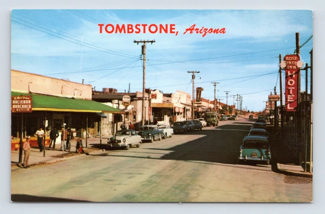 MAIN DRAG STREET View Tombstone Arizona AZ UNP Unused Chrome Postcard ...