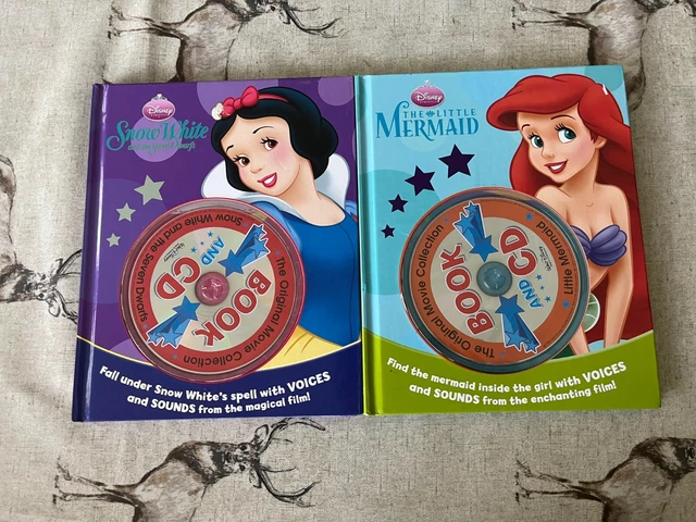 DISNEY PRINCESS BOOK Set - Snow White & Little Mermaid Books with CD £1 ...