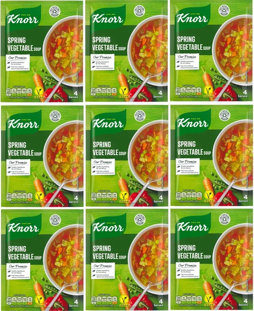 9 X KNORR Soup Spring Vegetable 48G £11.72 - PicClick UK