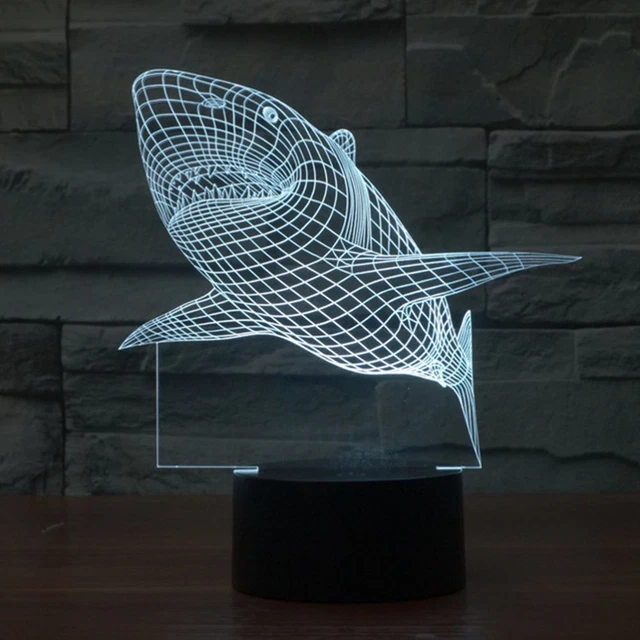 3D LAMP VISUAL Light Effect Touch Switch Colors Changes Night Light ...