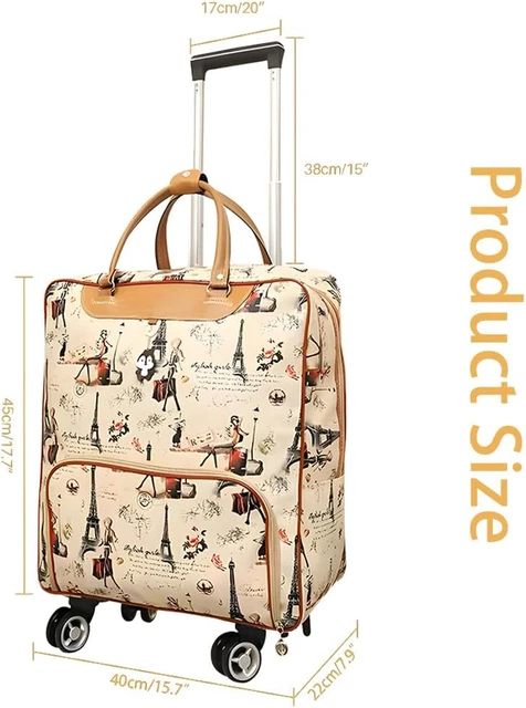 TROLLEY TRAVEL BAG with Wheels, Short-Distance Portable Storage ...